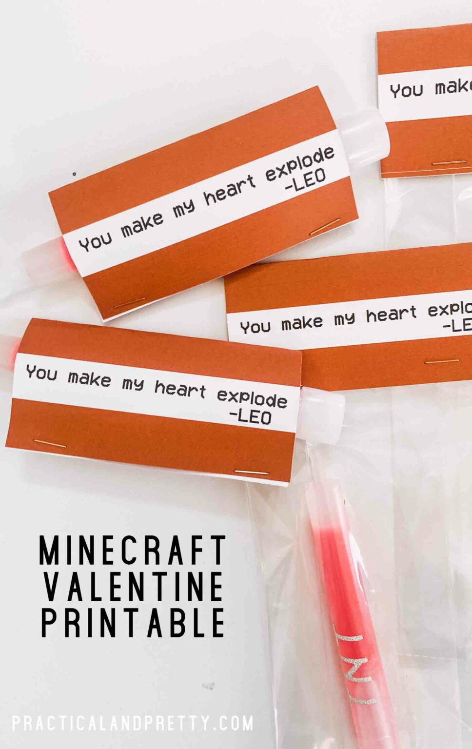 DIY Minecraft Valentines - PRACTICAL & PRETTY
