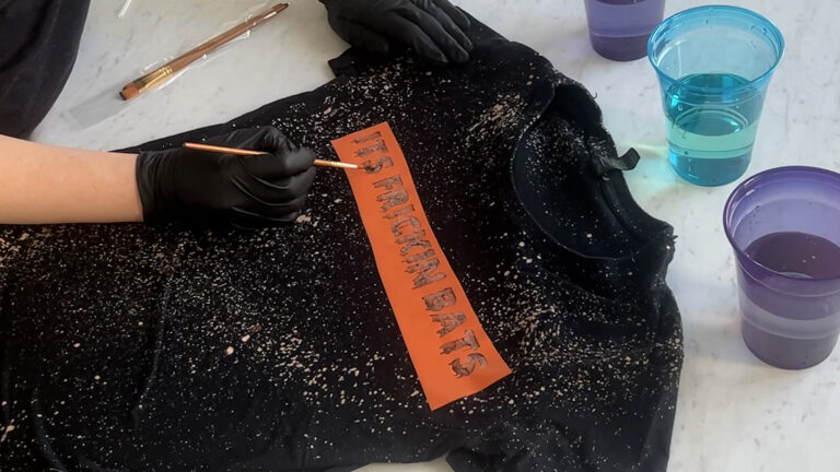 Paint with Bleach Using a Stencil - PRACTICAL & PRETTY