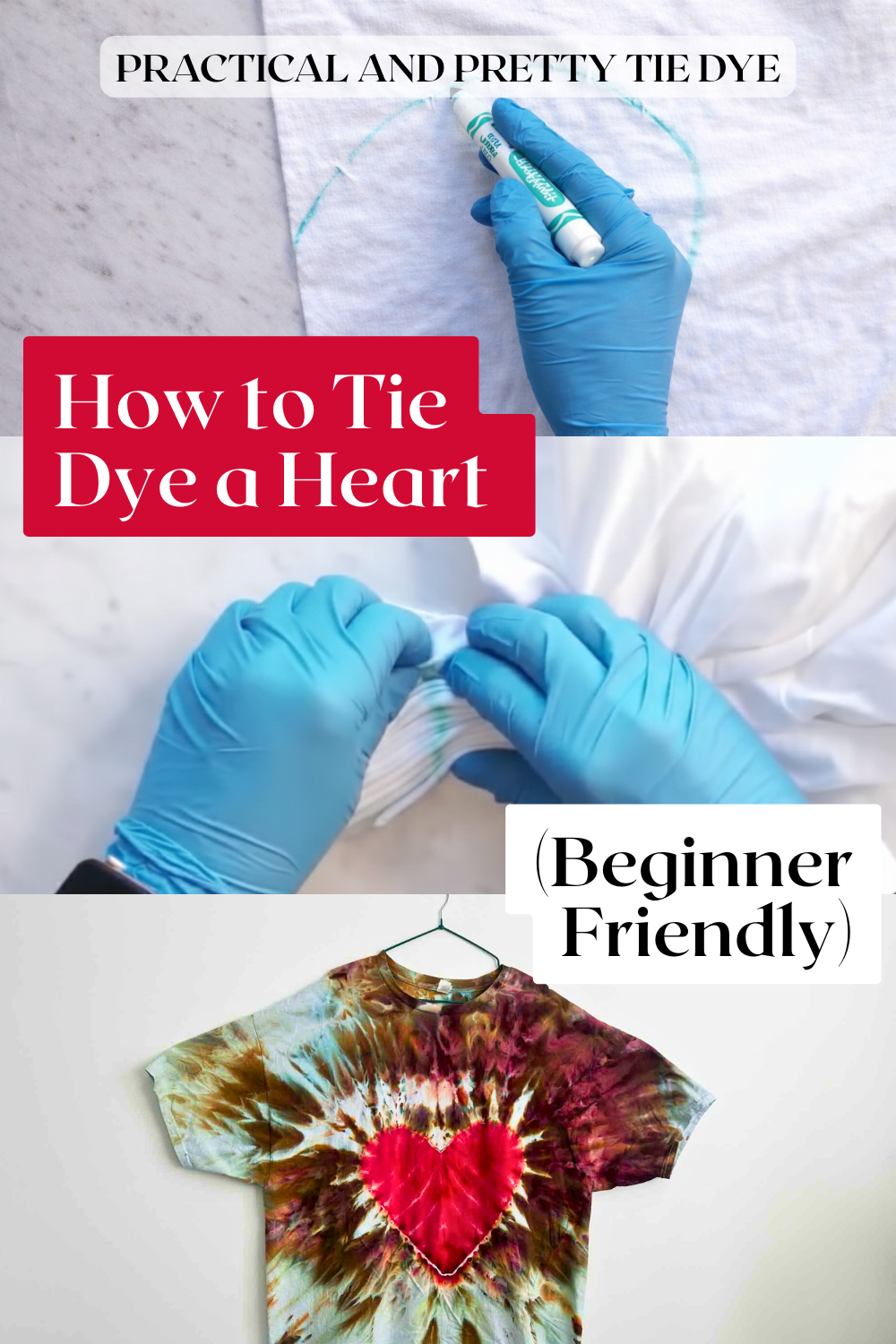 Heart Tie-Dye Tutorial: Easy Step-by-Step Heart Pattern - PRACTICAL ...